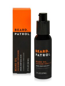 beard patrol men's beard oil - softens, smooths & strengthens beard growth – grooming beard and mustache maintenance treatment - cedarwood & tonka