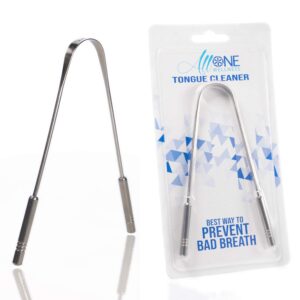 tongue cleaner by allone wellness stainless steel tongue scraper/w handle