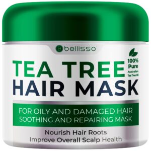 tea tree oil hair mask - deep conditioner treatment for all hair types - intense hydration care and protein moisture repair for women and men.