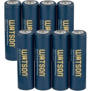 watson aa nimh rechargeable batteries (2500mah, 1.2v, 8-pack)