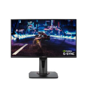 asus vg258qr 24.5” gaming monitor, 1080p full hd, 165hz (supports 144hz), g-sync compatible, 0.5ms, extreme low motion blur, eye care, displayport hdmi dvi-d,black (renewed)