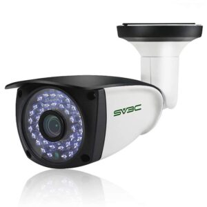 sv3c 5mp poe ip camera, 5 megapixels security camera outdoor with 2-way audio, humanoid detection, ip66 waterproof, power over ethernet cameras support max 128g sd card record, browser view (no wifi)