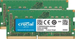 crucial ram 32gb kit (2x16gb) ddr4 2666 mhz cl19 laptop memory ct2k16g4sfra266