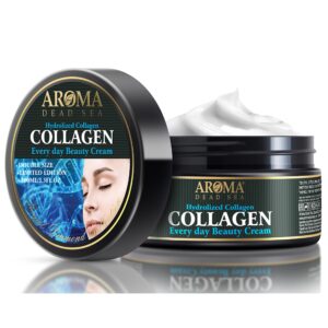 aroma dead sea collagen cream - anti aging day & night moisturizer, 100ml