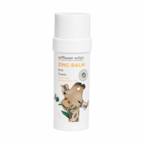 baby zinc balm stick - all natural butt cream, mess free diaper rash cream, treat & prevent diaper rash, hypoallergenic, all-natural, plant-derived, made in usa by safflower safari