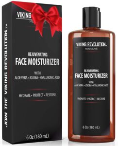 viking revolution - natural moisturizer cream for skincare, anti wrinkle & anti aging facial cream/lotion, mens face care