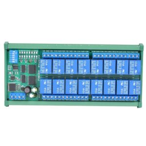 neufday relay module,rs485 relay plc electrical expansion module 12v 6-channel for mod-bus rtu protocol remote control(r4d3b16-r with din rail box)