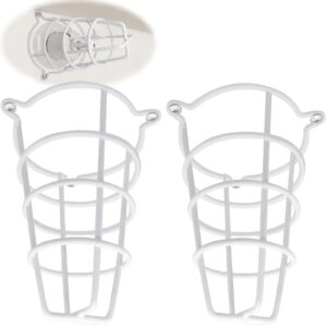 happy tree (2 pack) white fire sprinkler head guard cover for both 1/2" & 3/4" sprinkler head 6" deep cage