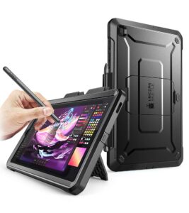 supcase for samsung galaxy tab s6 lite case 2024/2022/2020 (unicorn beetle pro), [built-in screen protector & s pen holder & kickstand] rugged protective case for galaxy tab s6 lite 10.4 inch, black