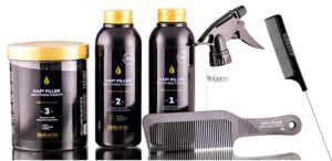 salerm cosmetics kaps filler smoothing therapy 6-piece professional kit (w/sleek comb) kap + ceramides + keratin (pro kit)