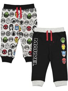 marvel avengers toddler boys 2 pack pants black/light grey 3t