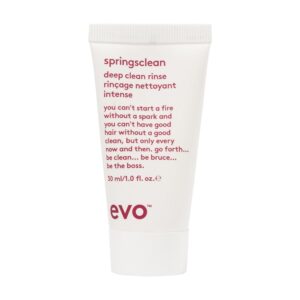 evo springsclean shampoo - deep cleansing & gentle moisturizing - for natural shiny soft curly & wavy hair - travel size, 30ml / 1.01fl.oz