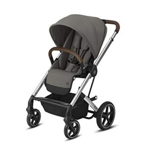 cybex balios s lux toddler and baby stroller with reversible seat, unique one-pull harness, and multiple recline - travel system ready, with one hand fold, soho gray