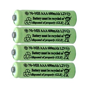 oxwinou 1.2v aaa 600mah ni-mh rechargeable battery for outdoor solar lights,garden lights, remotes, mice (green 4 pcs)