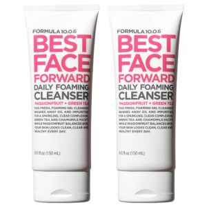 formula 10.0.6 best face forward daily foaming cleanser, 2 pack 10 fl oz. (00301)