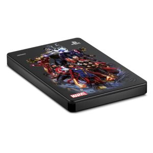 seagate game drive for ps4 marvel's avengers le - avengers assemble 2 tb external hard drive - usb 3.0, metallic grey, officially licensed compatibility with ps4 (stgd2000203)