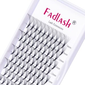 lash extension 10d 0.07 premade fans eyelash extensions d curl mix tray volume short stem (10d-0.07-d, 8-14mm mix)