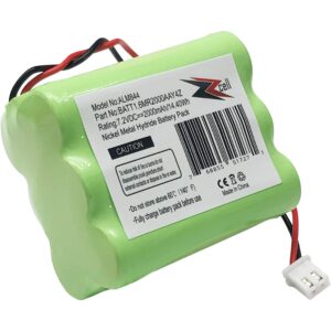 zzcell® battery replacement for 2gig batt1, batt1x, batt2x, 6mr2000aay4z, gc2 2gig-cntrl2 2gig-cp2, gckit311, 228844, go control panel alarm system 10-000013-001, pers-4200, 7.2v, 2000mah