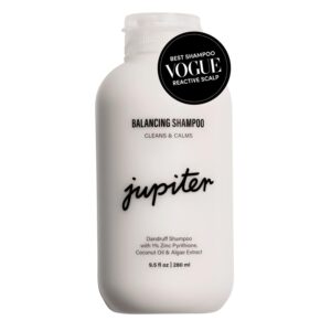 jupiter anti-dandruff shampoo, for women & men, physician-formulated for flaky, itchy, oily, dry scalp, vegan, sulfate-free, color-safe, & paraben-free, anti-dandruff shampoo with zinc, 9.5 fl oz