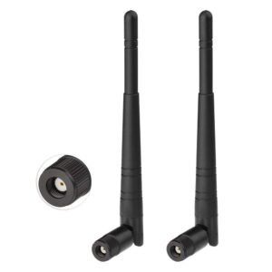 eightwood 2.4ghz wifi antenna 5dbi rp-sma antenna 2pcs for wifi router pci pcie network card wireless range extender