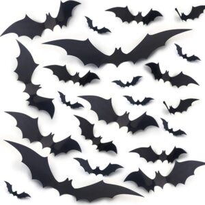 halloween bats wall decals 56pcs bat wall stickers halloween 3d bats for wall decoration 4 size