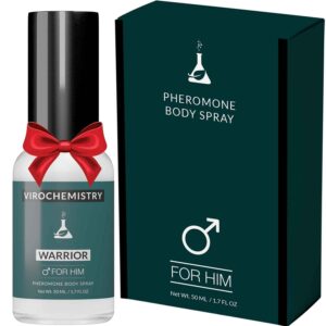 virochemistry pheromones to attract women for men (warrior) body spray - bold, extra strength human pheromones fragrance body spray - 50ml (human grade pheromones to attract women)