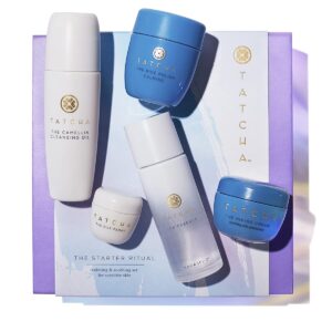 tatcha the starter ritual set - soothing for sensitive skin | 2 week introductory set | $92 value