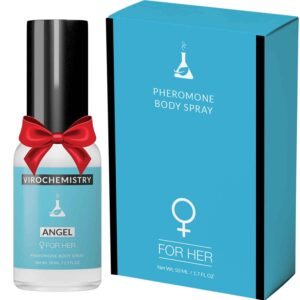 virochemistry pheromones for women (angel) body spray - elegant, ultra strength organic human pheromones fragrance body spray 50ml - [human grade pheromones to attract men]