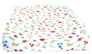 changing pad cover floral organic cotton for girls (changing pad)