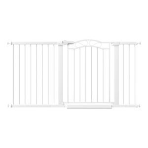 fairy baby extra wide press mounted baby gate indoor for kids or pets walk thru no drill long dog gates for the house doorway child safety gate 59.84"-62.60"