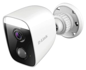 d-link outdoor security spotlight wifi camera, day night vision built in smart home hub full hd, surveillance network system (dcs-8630lh-us) white