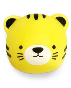 someshine kids night light - detachable tiger wall and desk kawaii lamp with mount, touch operation, 1 hour auto-off timer, and adjustable brightness, safe and durable nursery night light for kids