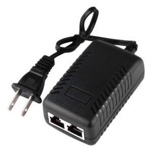 48v poe injector adapter power supply,10/100mbps ieee 802.3af compliant, for most cisco/polycom/aastra phones and more