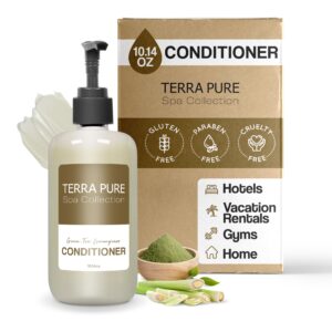 terra pure conditioner | spa collection | hotel amenities in pump bottle | 10.14 oz. / 300 ml (single bottle)