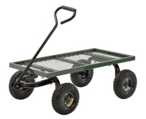 juggernaut carts outdoor beach wagon and garden cart with wheels, steel mesh design, and 1000 pound load capacity, green