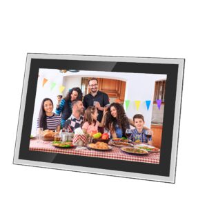 feelcare digital wifi picture frame 10 inch, send photos or videos from anywhere, 5ghz wifi,16gb storage,1920x1200 ips fhd display,touchscreen for easy navigation