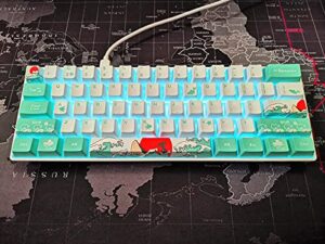 custom keycaps 60 percent doubleshot pbt keycaps set oem profile for cherry mx switches gaming mechanical keyboard,gk61,rk61,ducky one 2 mini keycaps (not include keyboard)