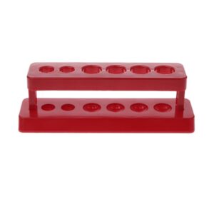 plastic test tube rack,1pc test tube holder 6 holes laboratory test tube rack holder red stand burette stand shelf for test tubes