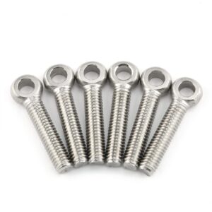 e-outstanding lifting ring eye bolt 6pcs m6x30mm 304 stainless steel eye bolt screw axle pin split pin shaft pin dowel bolt ring screw loop hole bolt