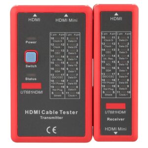 hdmi mini-hdmi battery operated data high definition cable tester continuity checker 20 led light status indictor to check disorder short open and cross connection