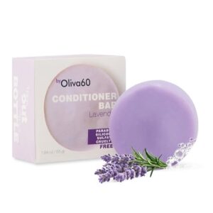 conditioner & detangler bar lavender oil for curly hair | extra moisturizing | frizz control for damaged | olive, argan & macadamia oil | sulfate & paraben free | vegan | 1.94 oz | oliva 60