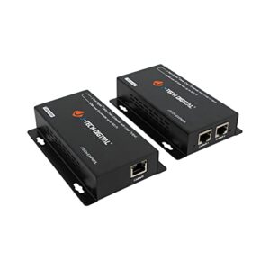 j-tech digital hdmi extender over cat 5e/cat6 cable daisy chain cascade to multiple receivers tcp/ip up to 1080p fhd 60hz 400ft / 120m hdcp 1.4 [jtech-exip400l]