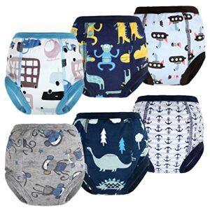 moomoo baby training pants 6 packs toddler training underwear for boy and girl potty training car and dinosaur 2t