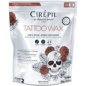 cirepil - tattoo - sublim care - 800g, 28.22oz patented wax beads for tattooed areas - illuminates, redefines & brightens skin