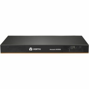 vertiv avocent av3000 rackmount kvm over ip switch, 8 port kvm switches, common access card (cac), local and remote access, centralized management, vga, displayport, dvi, hdmi, vga cable (av3108-400)