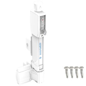 d&d technologies ml3vpkawt magnalatch vertical pull, child & pet safety magnetic gate latch and lock, for any square gate white