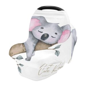 nursing cover breastfeeding scarf cartoon cute koala - baby car seat covers, infant stroller cover, carseat canopy(801e)