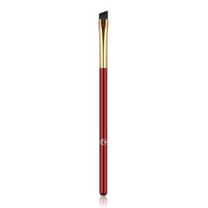 energy eyebrow brush angled gel eyeliner makeup brush l111 ultra thin slanted pro liner brush firm stiff synthetic bristles for cream brow defining applicator red