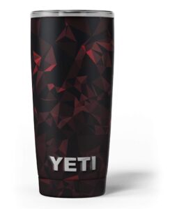 design skinz dark red geometric v2 - skin decal vinyl wrap kit compatible with the yeti rambler cooler tumbler cups