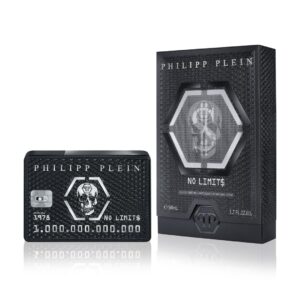 philipp plein – eau de parfum no limits 50 ml – parfum homme – notes orientales et boisées – un tatouage olfactif indélébile et sensuel – boisé oriental – flacon en verre laqué noir